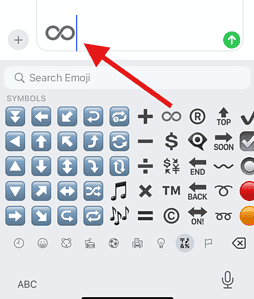 How To Type Infinity Symbol on iPhone - SimplyMac