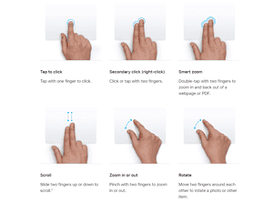 Apple Trackpad Gestures - SimplyMac