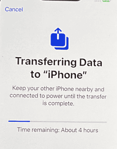 Transferring Data to New iPhone Stuck on Time Remaining - SimplyMac