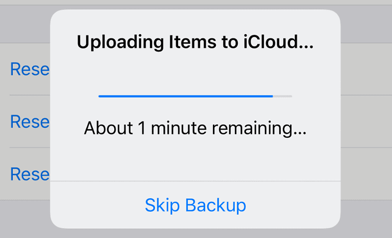 Uploading Data to iCloud Stuck at 'About 1 Minute Remaining' During ...