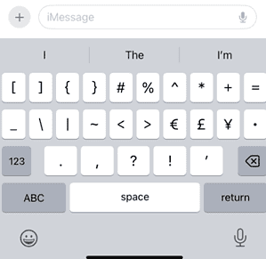 iPhone Keyboard Symbols: List - SimplyMac