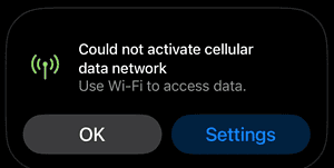 Could Not Activate Cellular Data Network On iPhone - SimplyMac